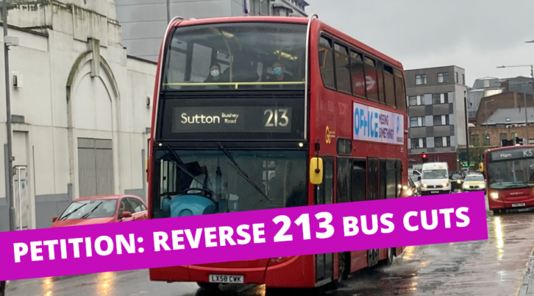 PETITION: Reverse 213 bus cuts! – Kingston Independent Residents Group
